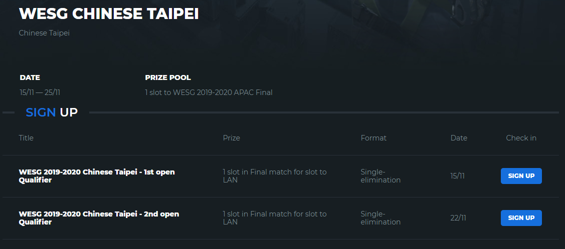 WESG 2019 台灣賽區資訊公佈 - TomorrowLAN Counter-Strike
